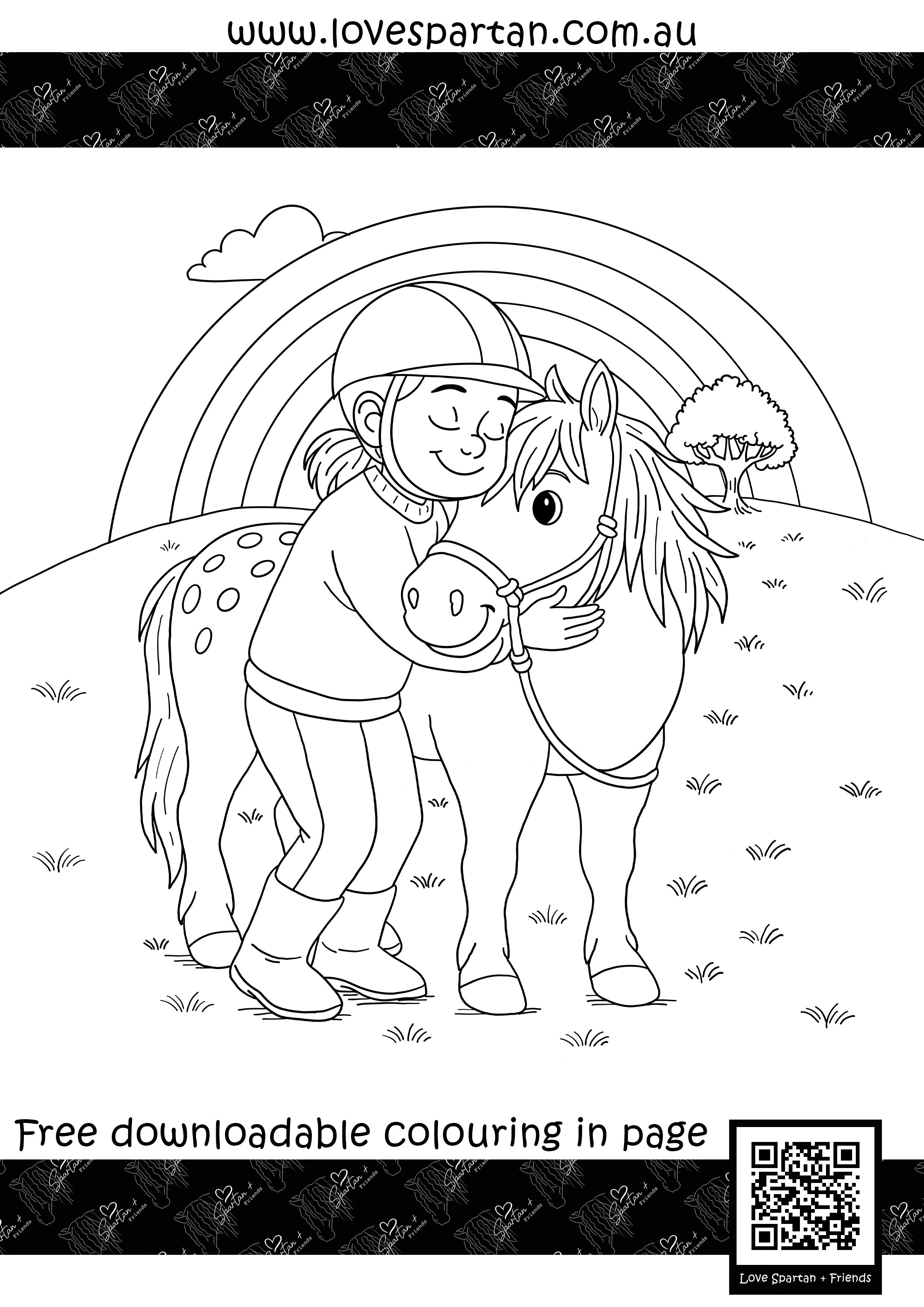 Colouring Page - Pypah and Suki – Love Spartan + Friends