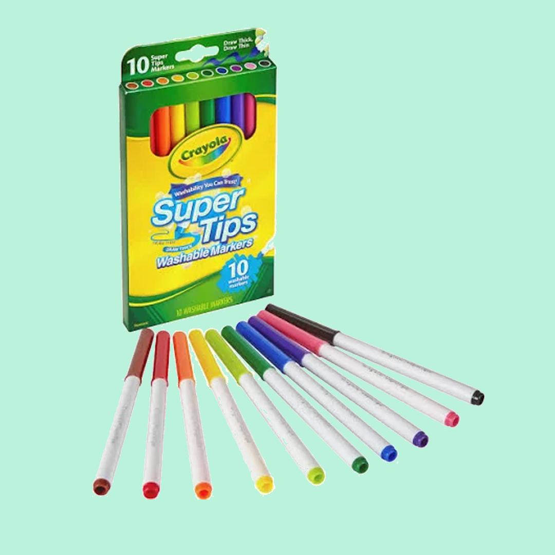 Crayola Super Tips Washable Markers Assorted Pack Of 10 – Love Spartan ...